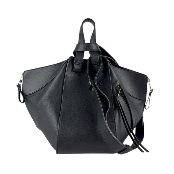 Loewe | Bags | Loewe Hammock Leather Shoulder Bag Black Womens Z783 ...